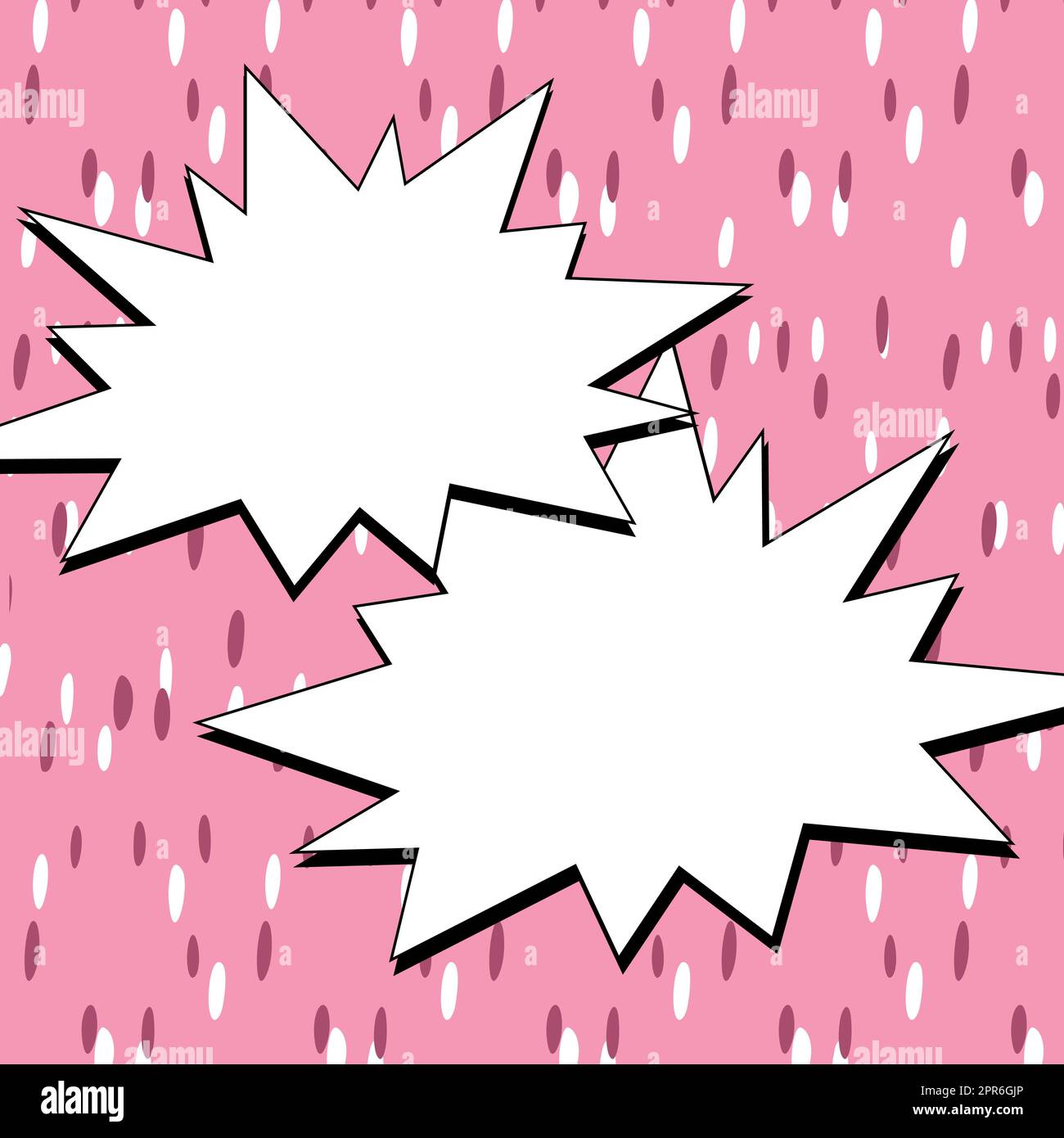 Comic Blank Speech Bubble With Copy Space And Colorful Doodles. Design ...