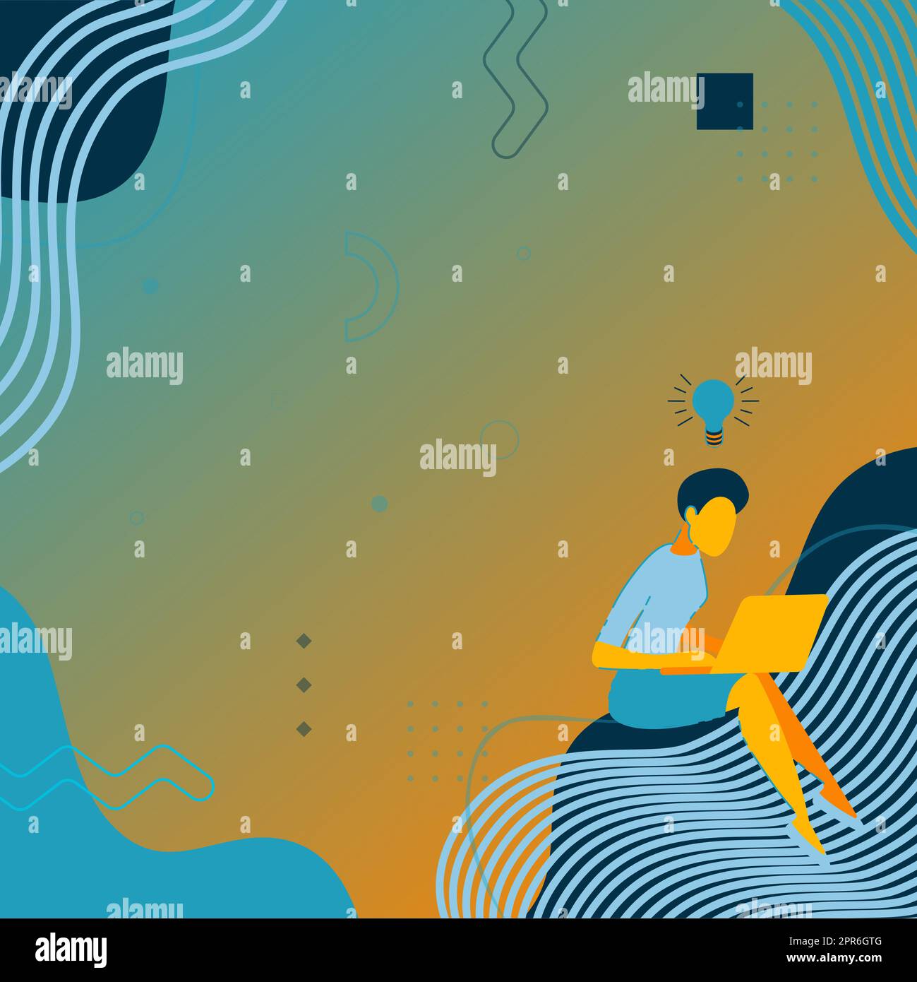 Woman Sitting With Laptop Actively Accomplishing Work From Home With ...