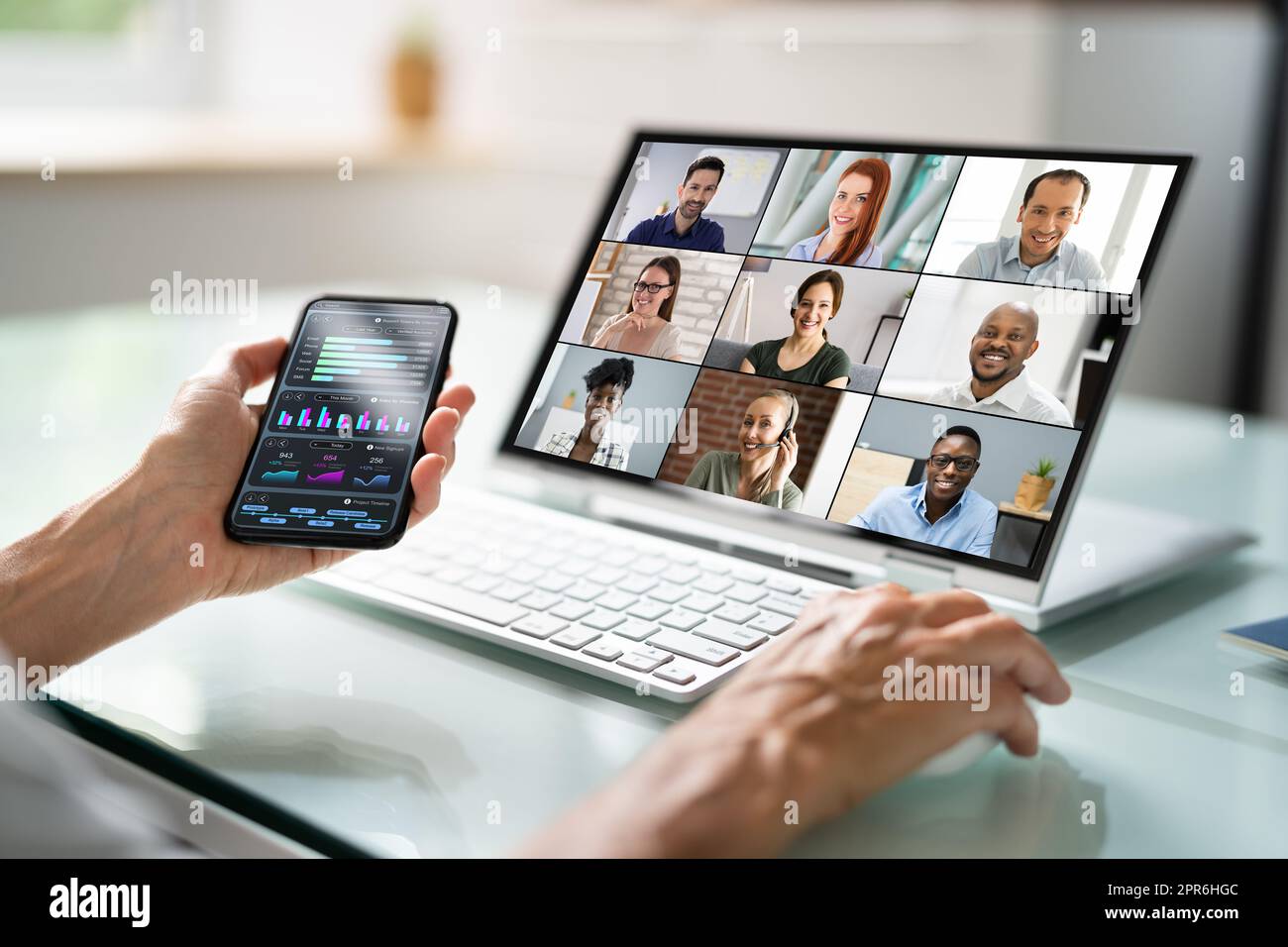 Lady business video conference screen hi-res stock photography and ...