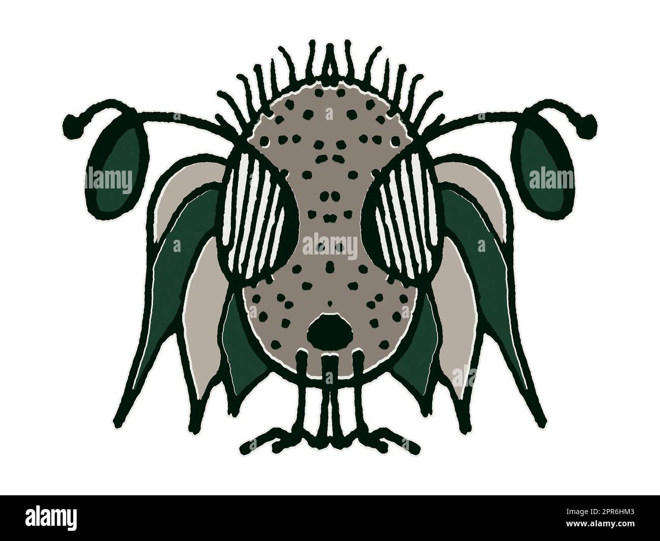 Front view sketchy style monster bug illustration Stock Photo - Alamy