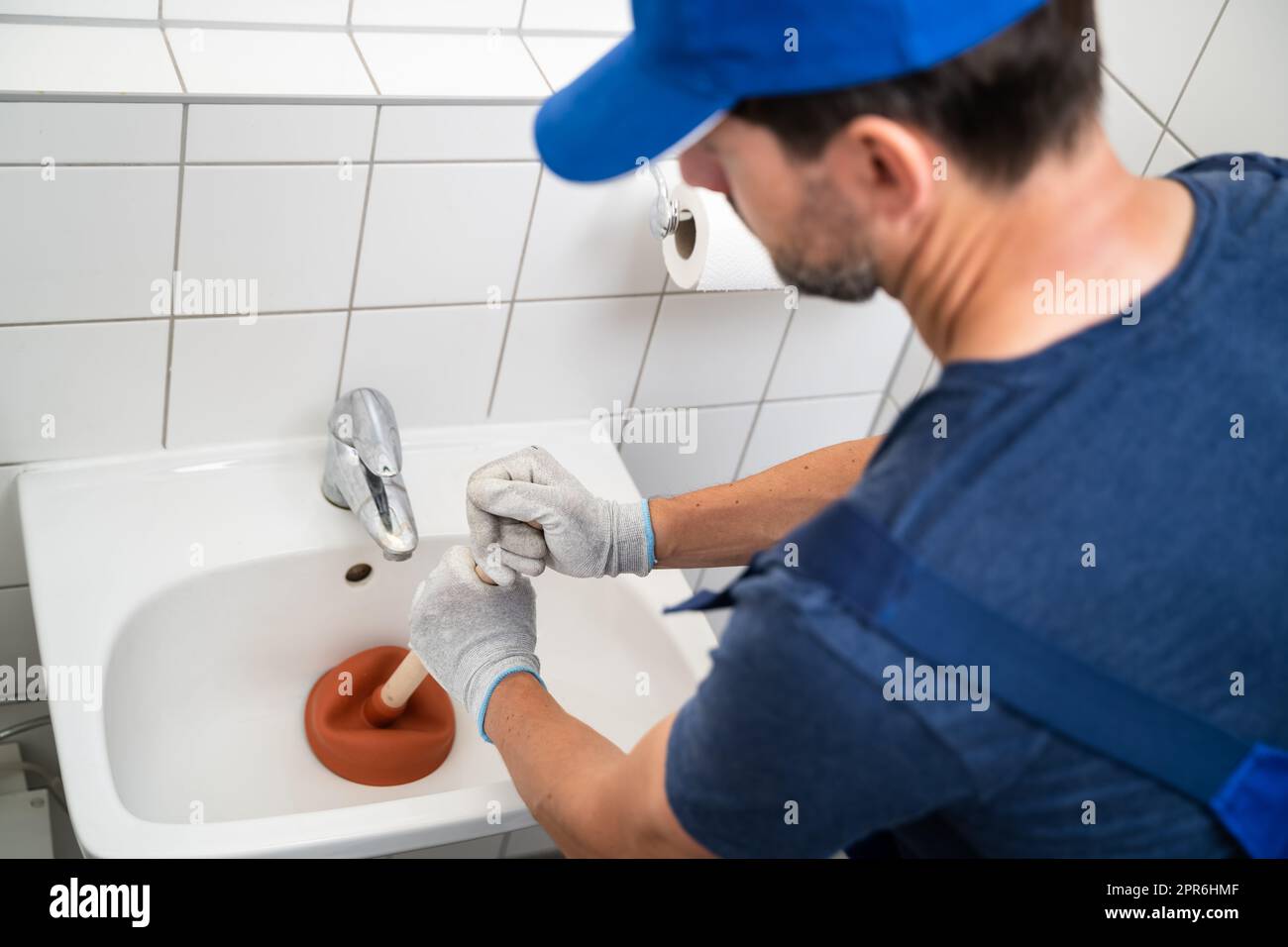 Clogged Drain And Blocked Sewer Cleaning Stock Photo - Alamy