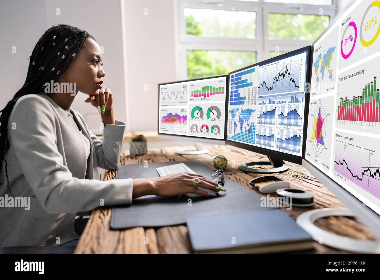 Business Data Analytics Dashboard Stock Photo - Alamy