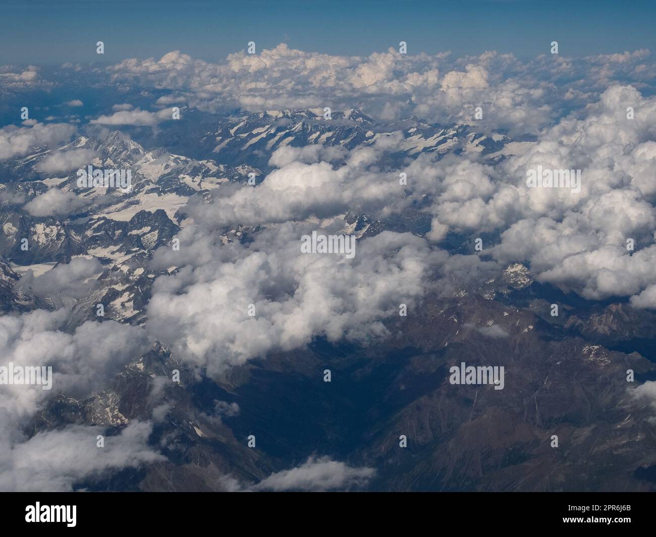 Aerial view of Alps mountains Stock Photo - Alamy