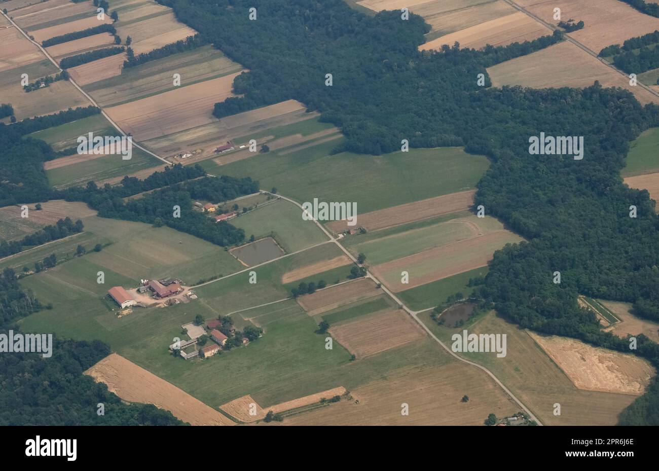 aerial view of rural area from plane Stock Photo - Alamy