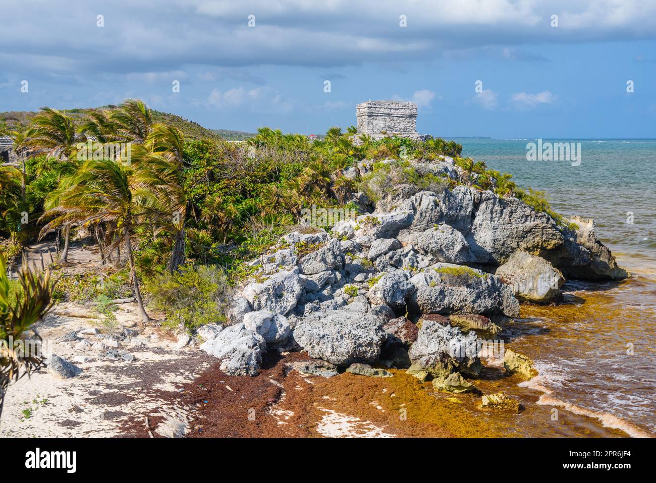 Structure 45, offertories on the hill near the beach, Mayan Ruins in ...