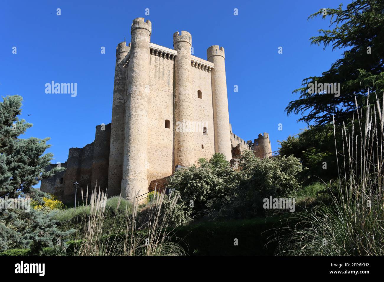 beautiful castle fortress old stone resistant battlements Stock Photo ...