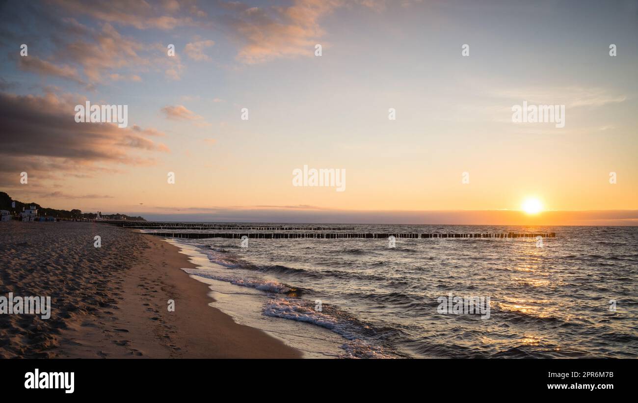 Sunset Baltic sea Stock Photo - Alamy