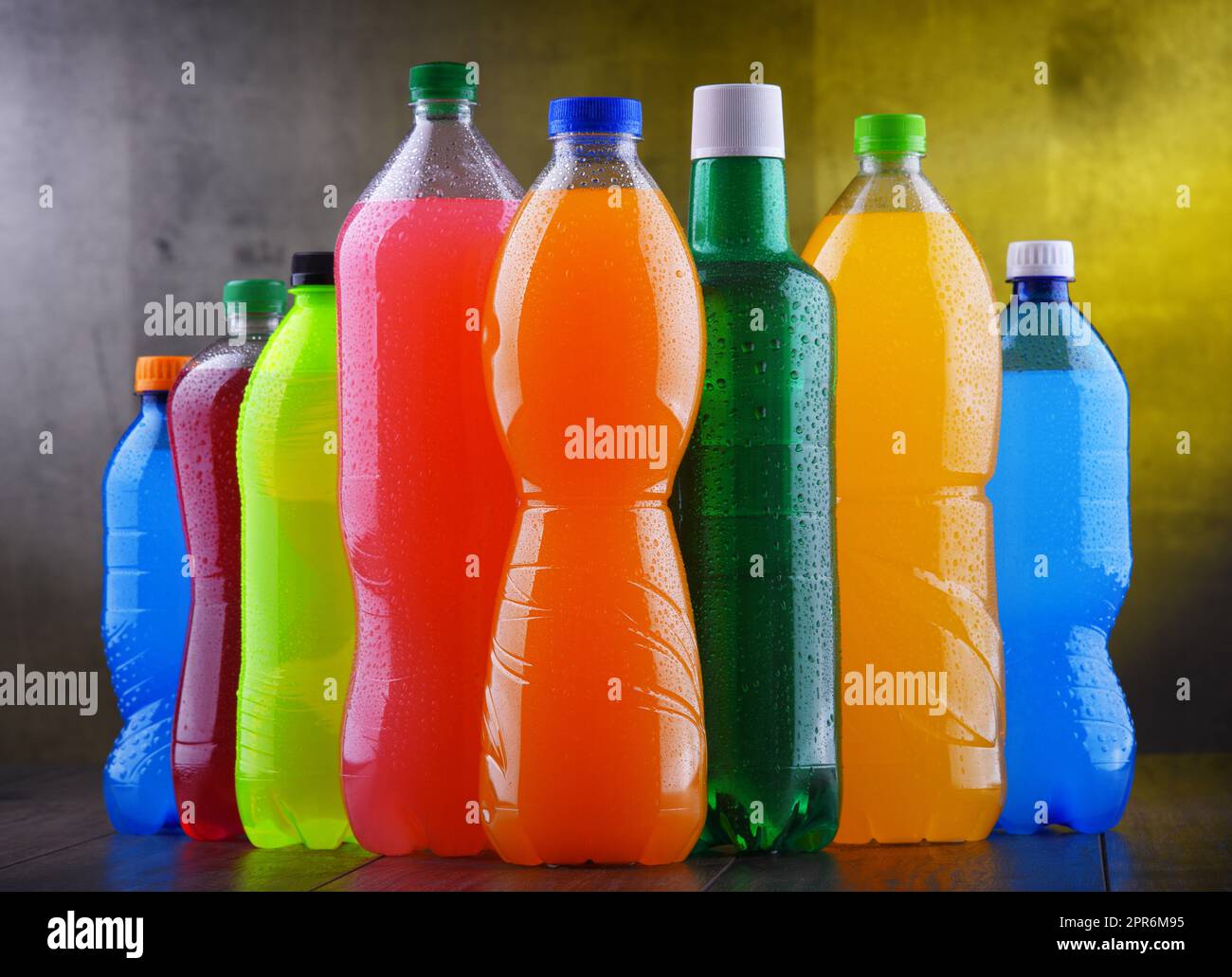 Plastic bottles of assorted carbonated soft drinks Stock Photo - Alamy