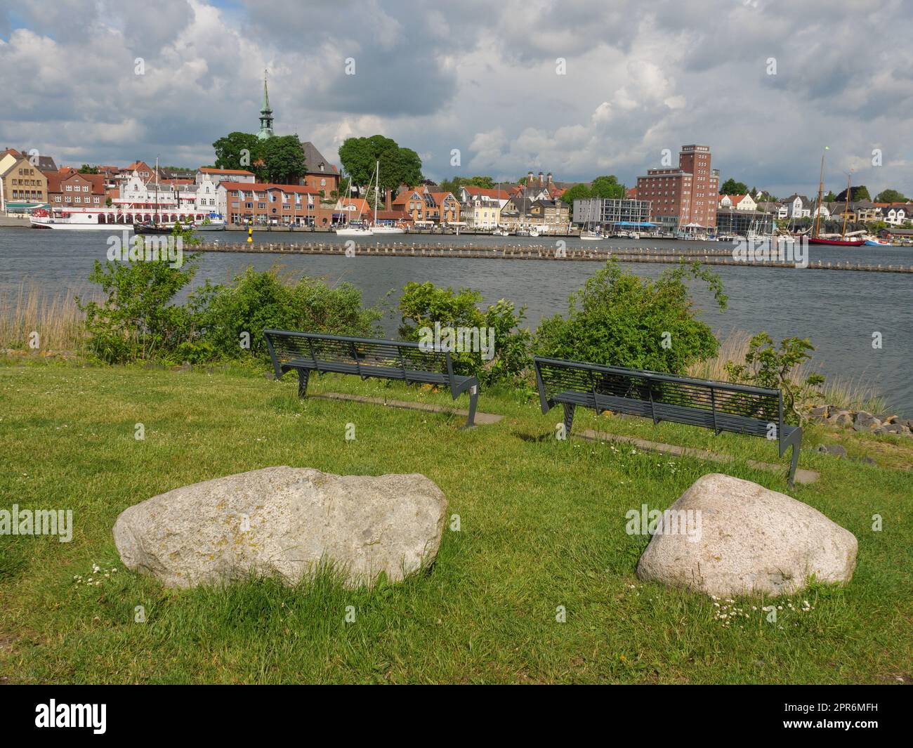 the city of Kappeln at the river schlei Stock Photo - Alamy
