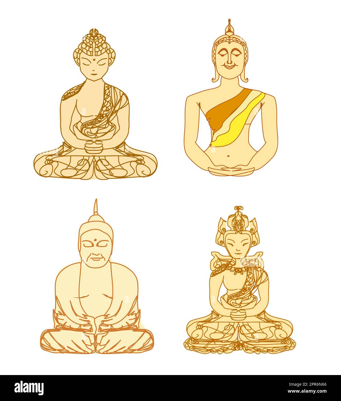Vector of Chinese Traditional Artistic Buddhism Pattern set Stock Photo ...