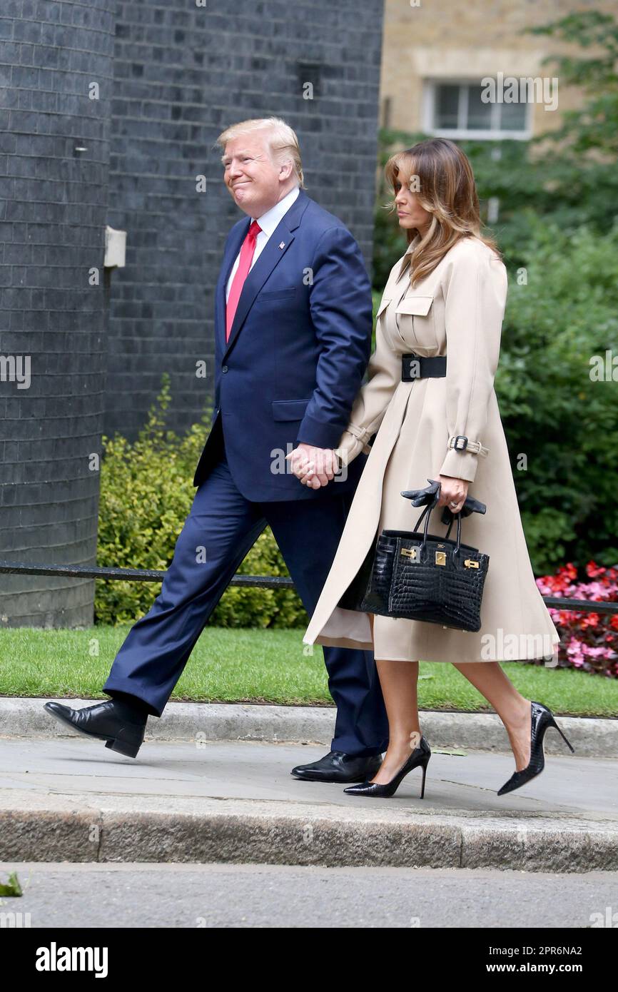 US President Donald Trump and US First Lady Melania Trump visit Number ...