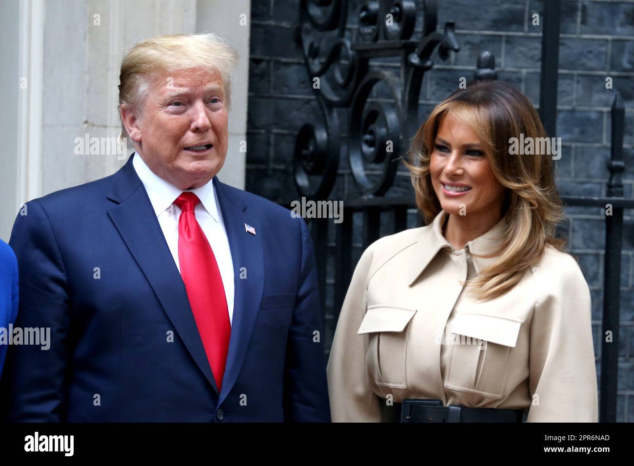 US President Donald Trump and US First Lady Melania Trump visit Number ...