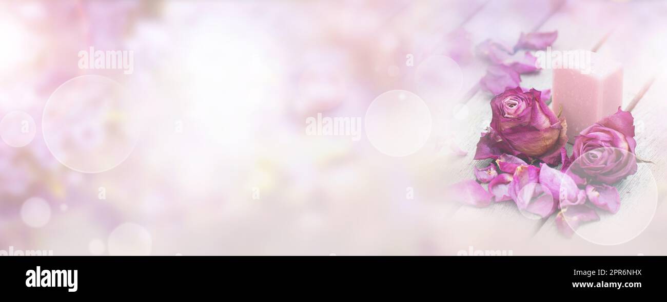Pink wedding still life Stock Photo - Alamy