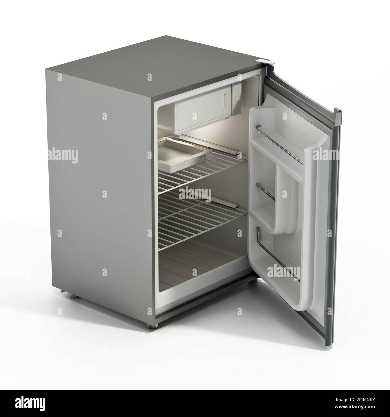 Mini refrigerator isolated on white background. 3D illustration Stock ...