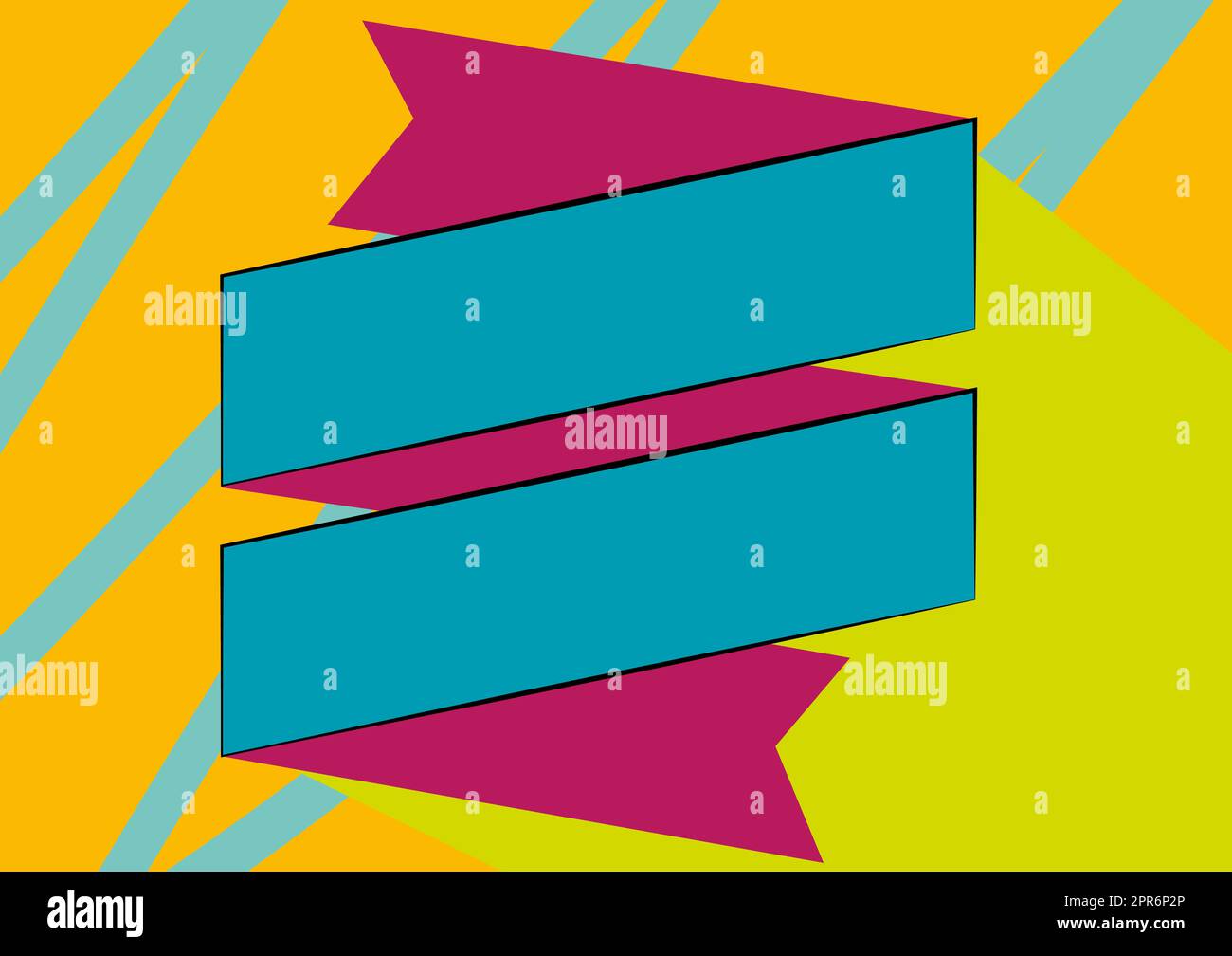 Folded Paper Sash Drawing In Zigzag Pattern Stock Photo - Alamy