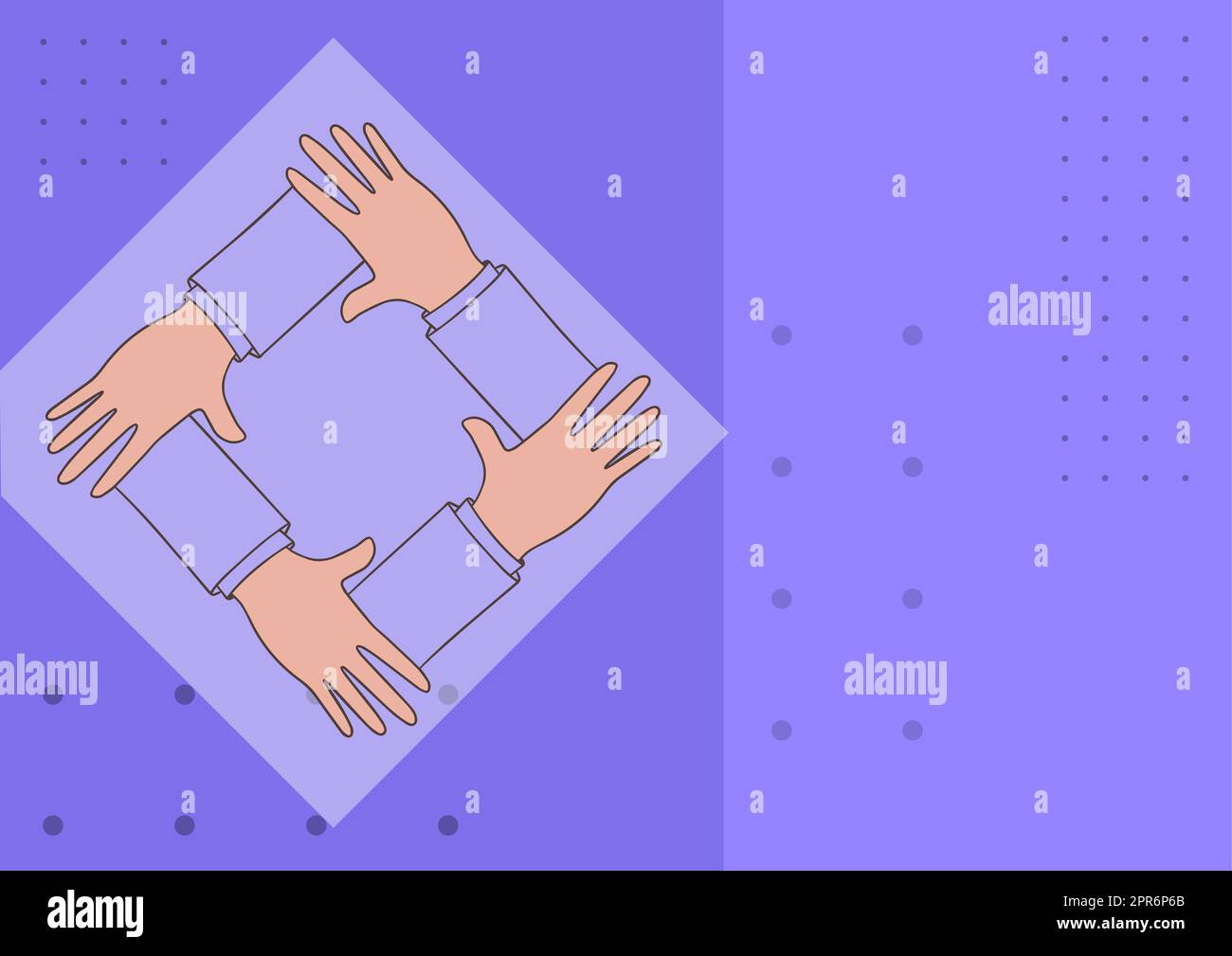 Four Hands Connected Holding Arms Together Showing Connection Symbol ...