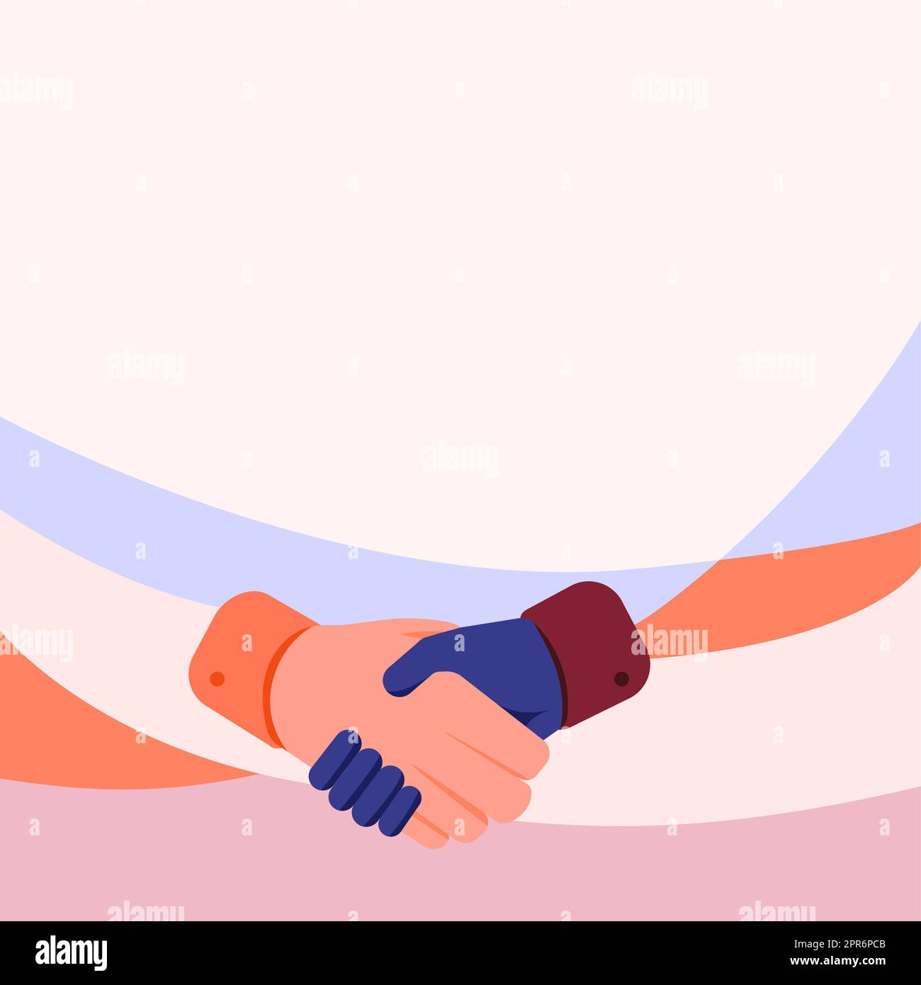 Hands Drawing In Handshake Position Showing Proper Greet Manner Stock ...