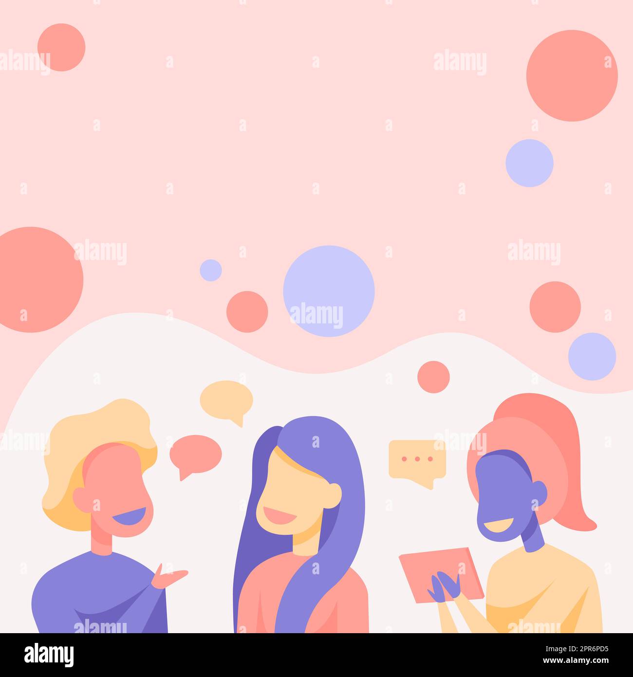 Happy Friends Talking To Each Other Having Fun Conversation Stock Photo ...