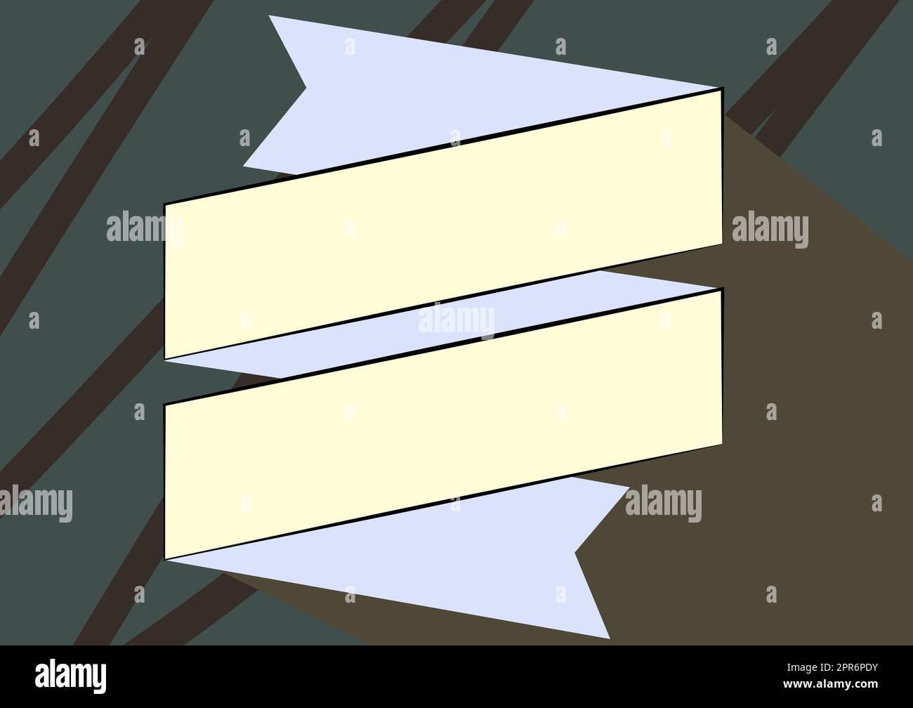 Folded Paper Sash Drawing In Zigzag Pattern Stock Photo - Alamy