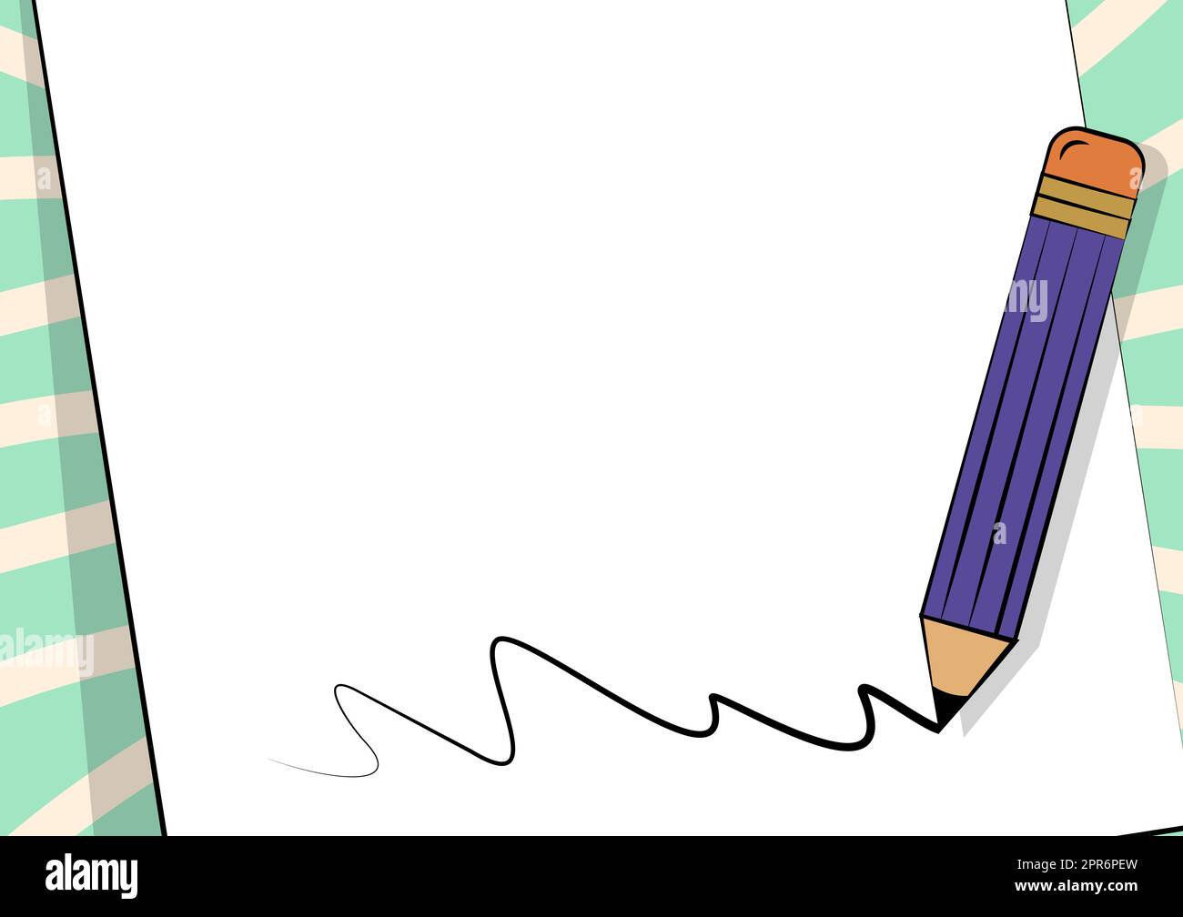 Pencil Drawing On Top Of Sheet Of Paper Scribble Drawing Line Stock ...