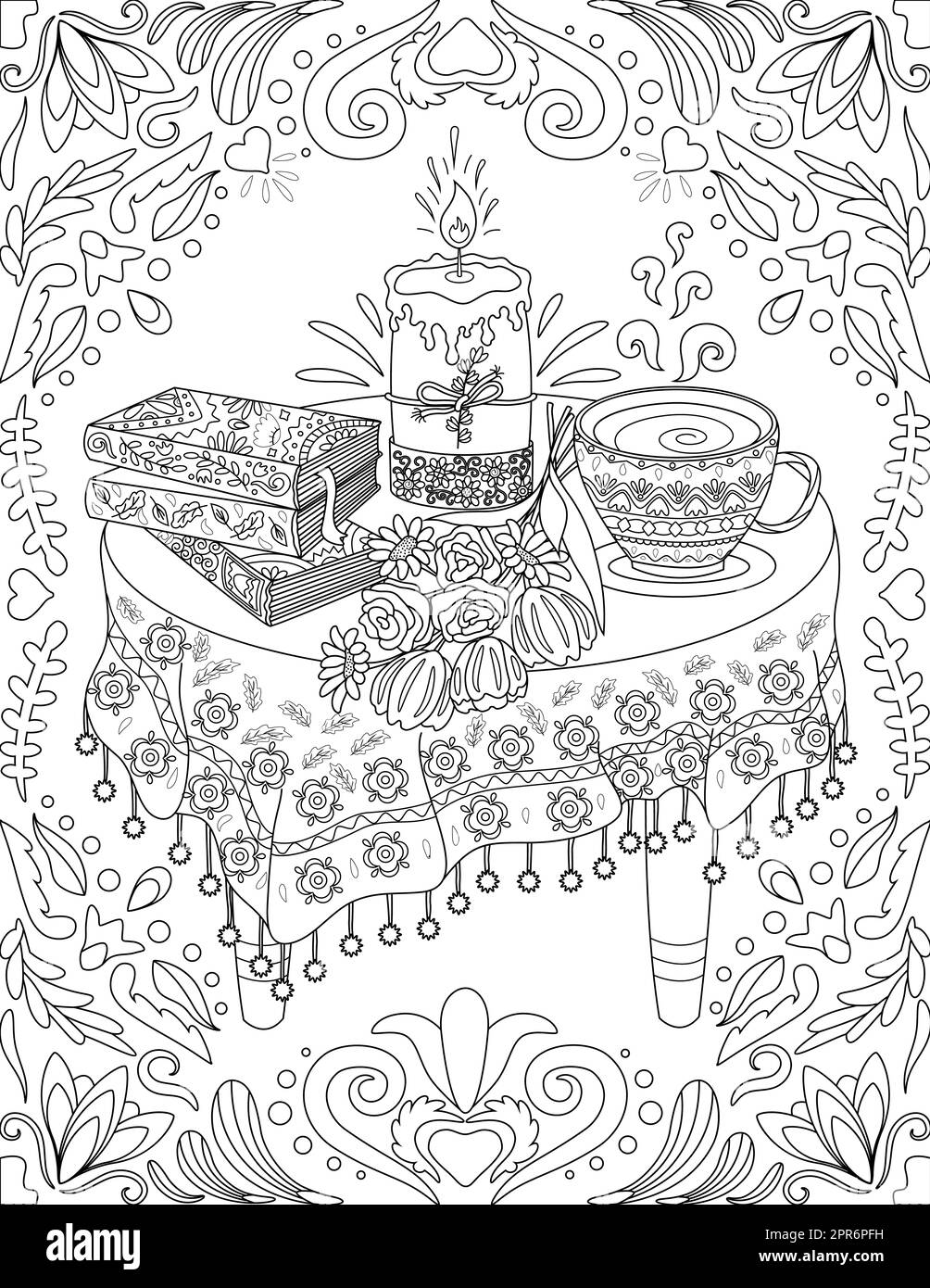 Fruit tea cup Black and White Stock Photos & Images - Alamy