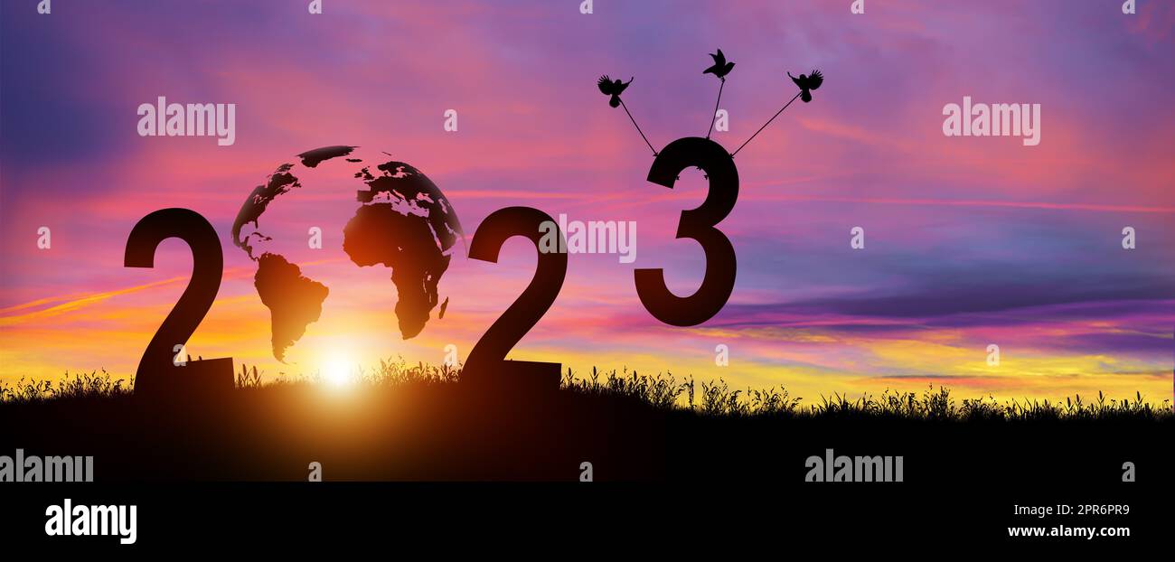 Silhouette 2023 years in hi-res stock photography and images - Alamy