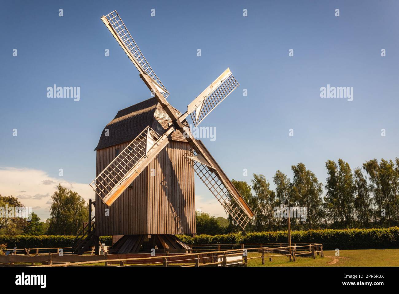 Coastal old windmill Stock Photo - Alamy