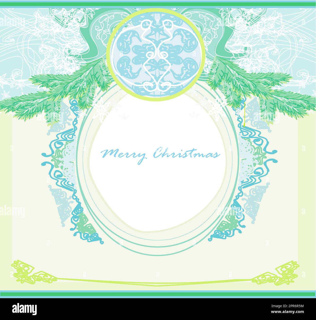 Christmas Framework style card Stock Photo - Alamy