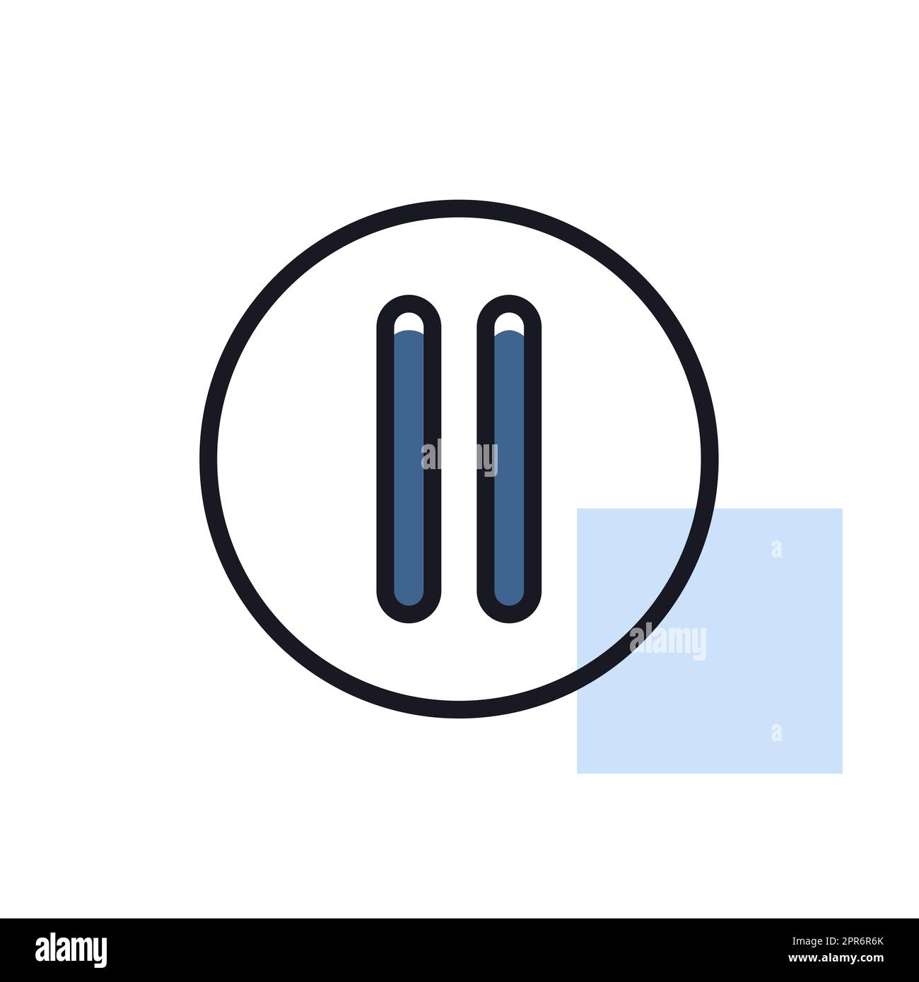 Pause button vector flat isolated icon. Graph symbol for music and ...
