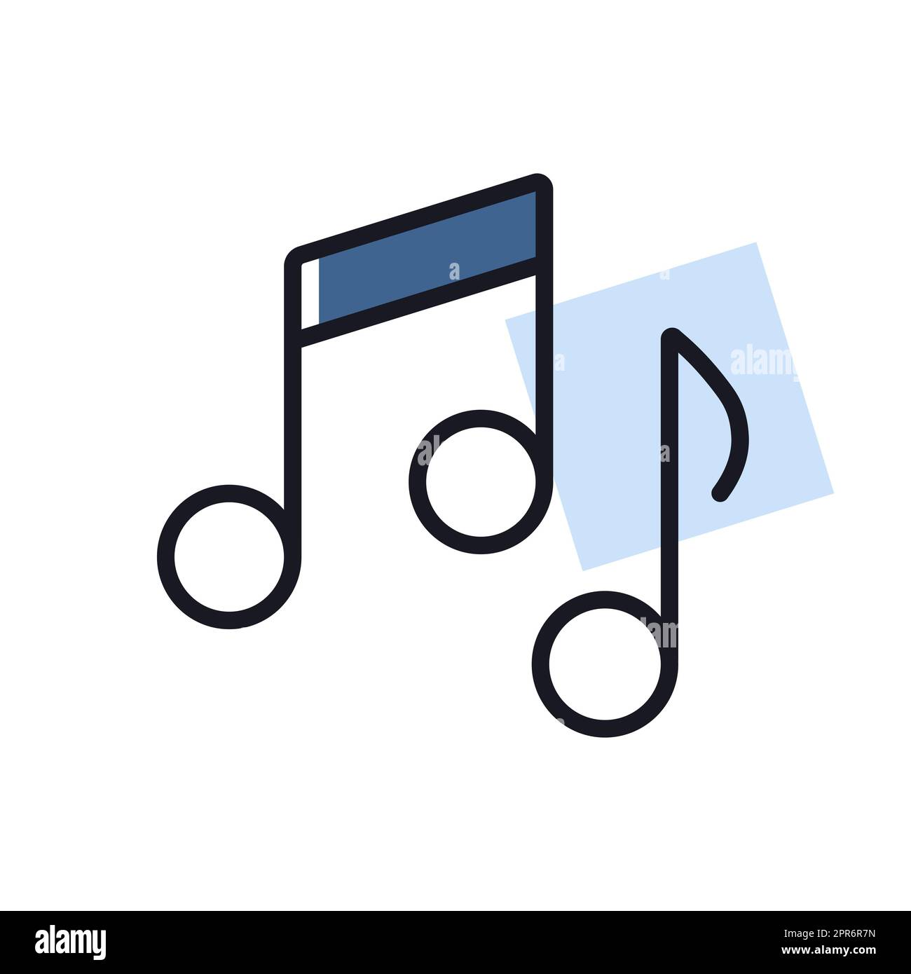 Music notes, song, melody or tune vector icon. Graph symbol for music ...