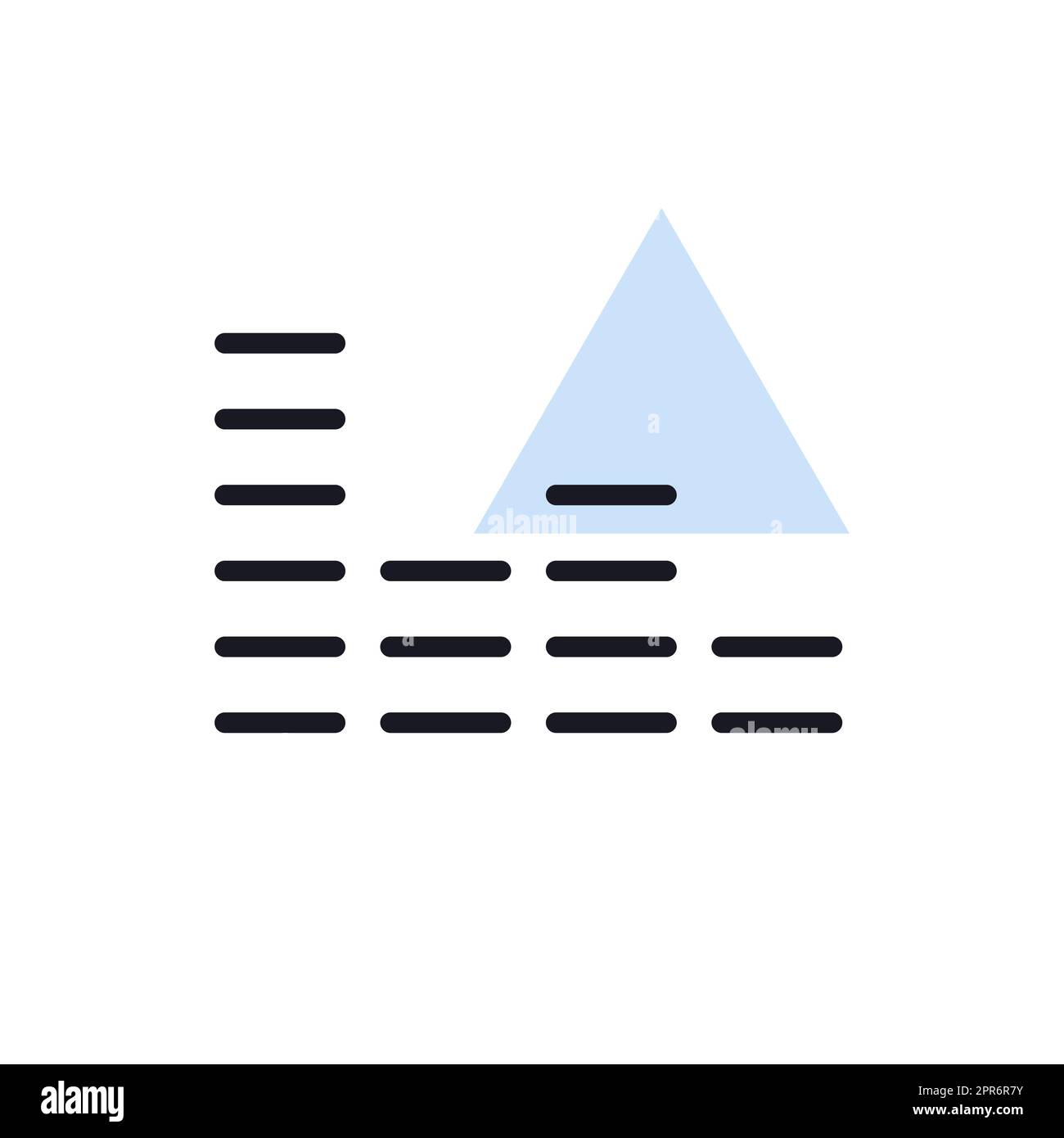 Equalizer, frequency with dashes vector isolated icon. Audio signal ...