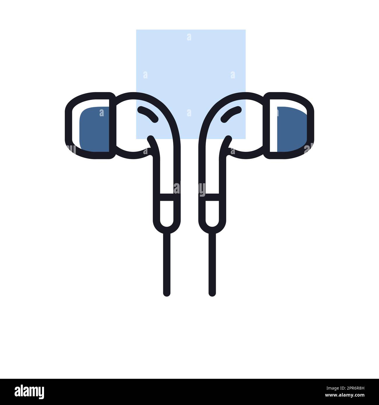 Earbuds headphone vector icon. Music sign. Graph symbol for music and ...