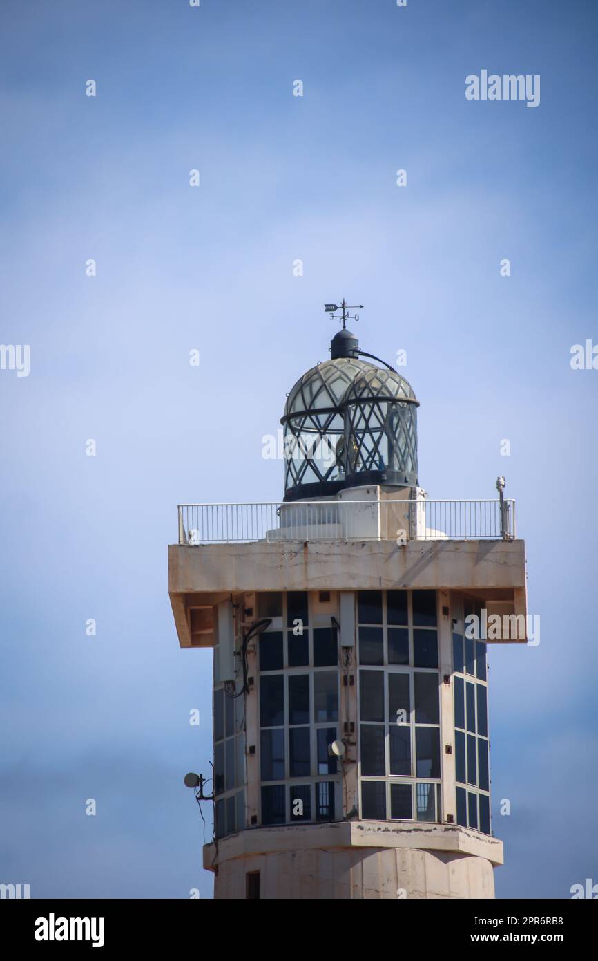 Detail of the top of a lighthouse. Lighthouse with glass dome Stock ...