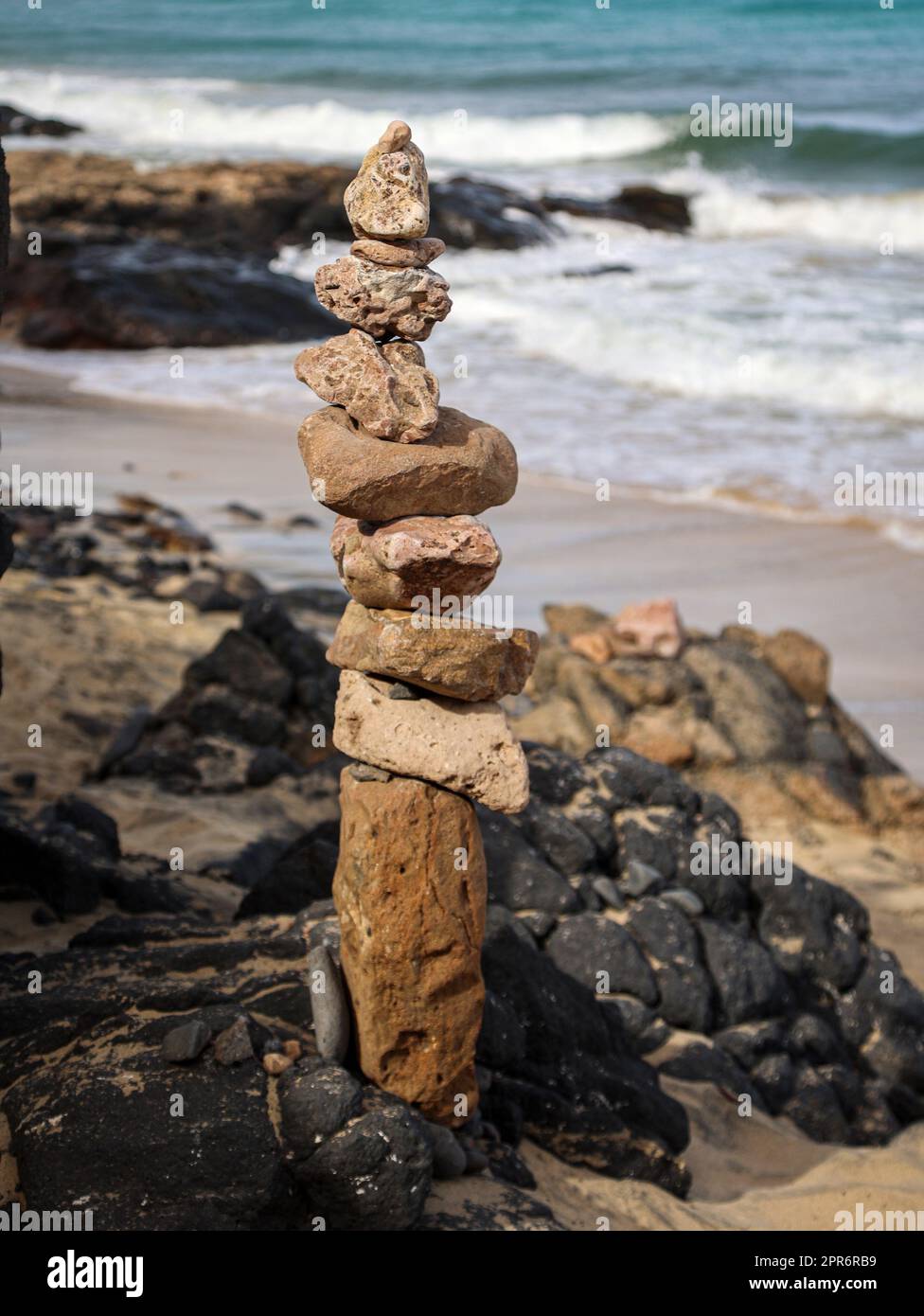 Many stones balancing as a pyramid, stacked on top of each other Stock ...