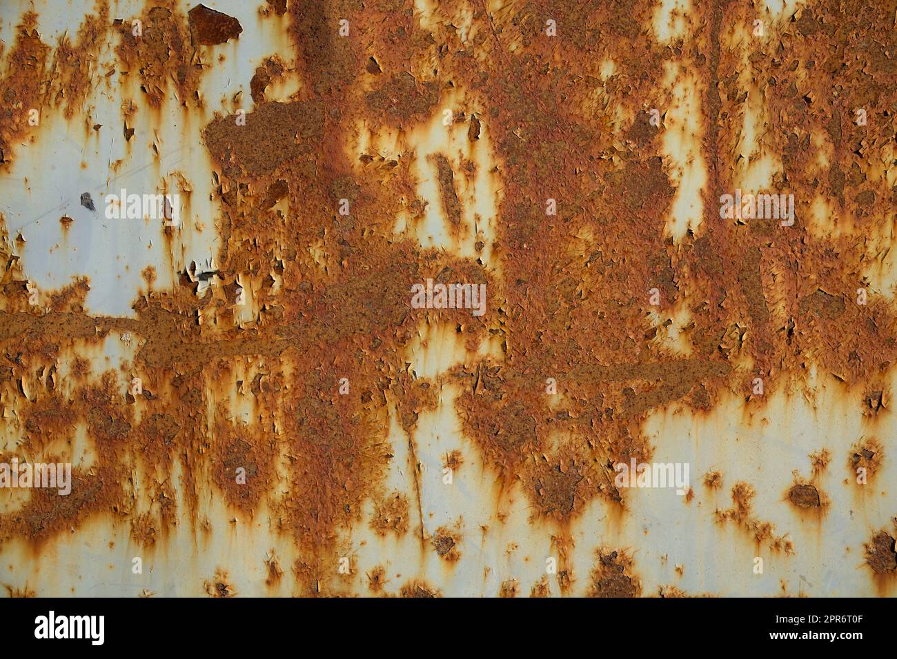 rust metal peeling paint grunge rough damage corrosion heavy oxidation iron background Stock ...