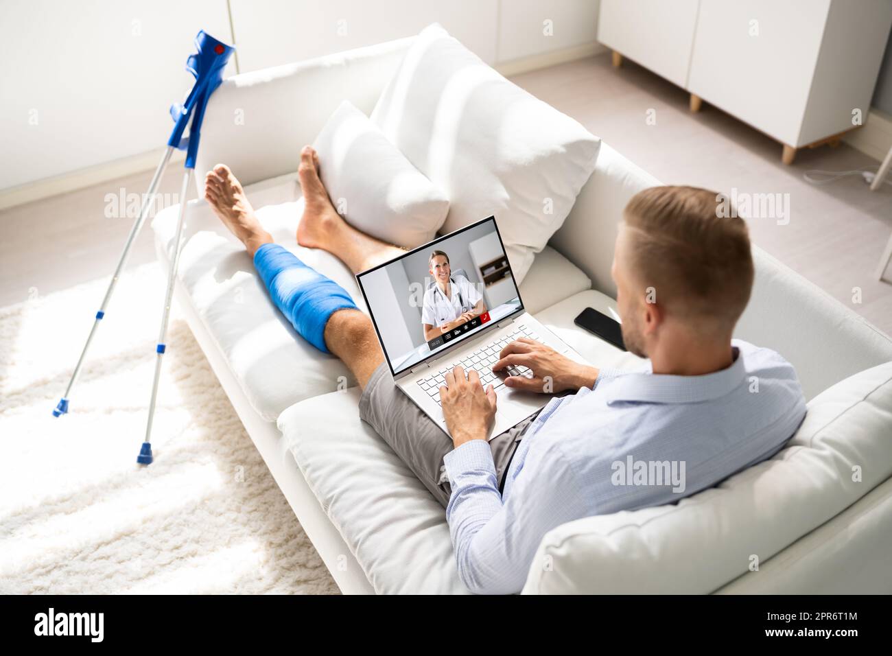 Patient Video Telemedicine Conference Stock Photo - Alamy