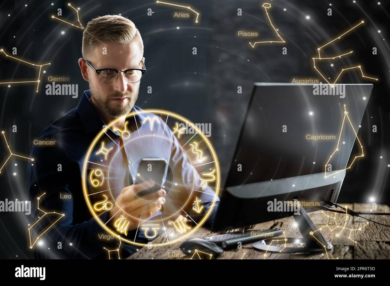 Zodiac man chart hi-res stock photography and images - Alamy