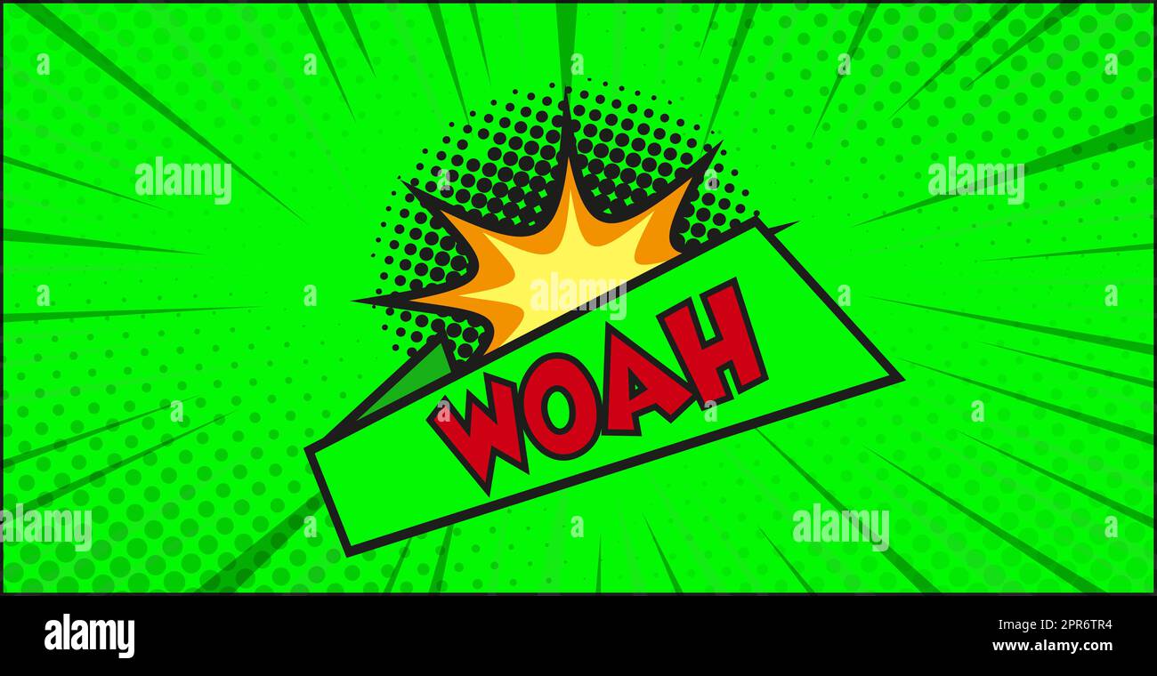 Comic lettering WOAH on white background - Vector illustration Stock ...