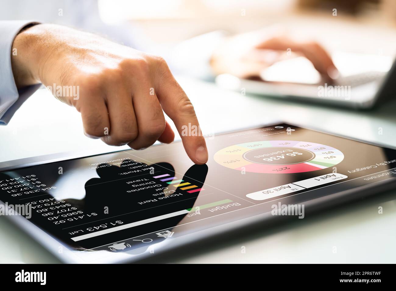 Computer App For Money, Budget Stock Photo - Alamy