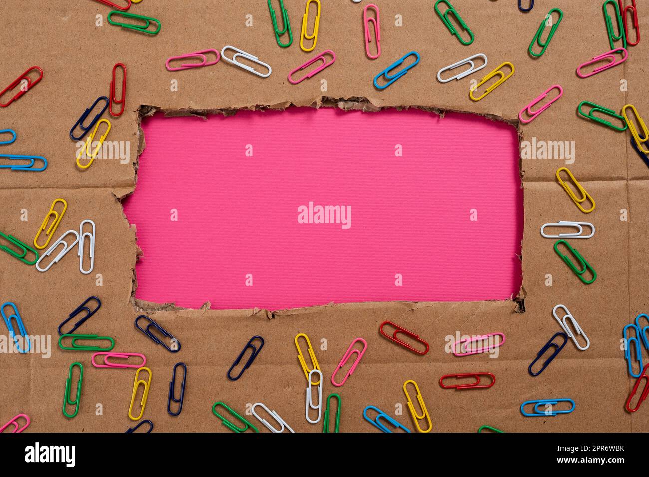 Important Informations Written Under Ripped Cardboard With Colored ...