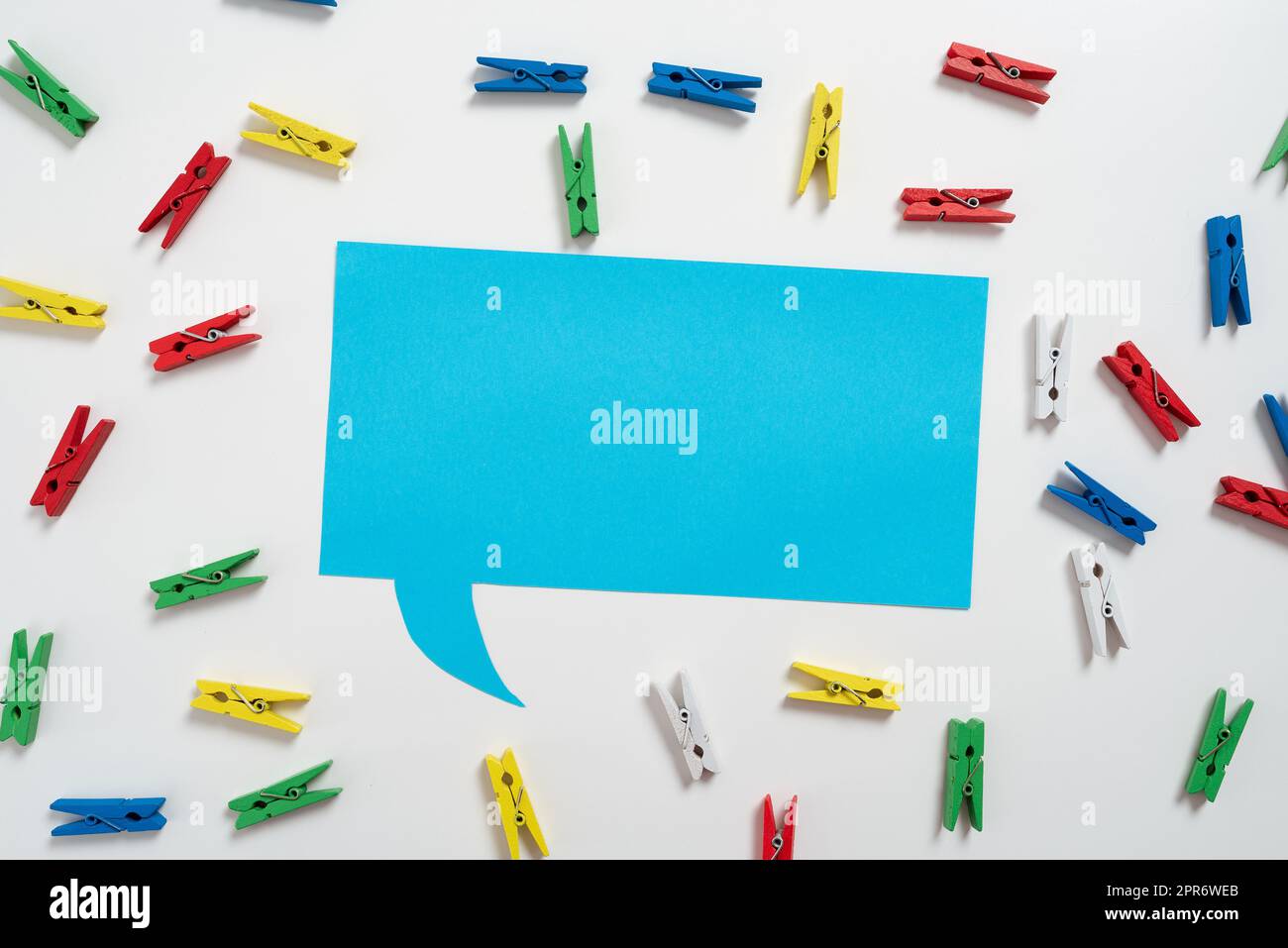 Colorful Pegs Placed Around Speech Bubble With Important Information ...