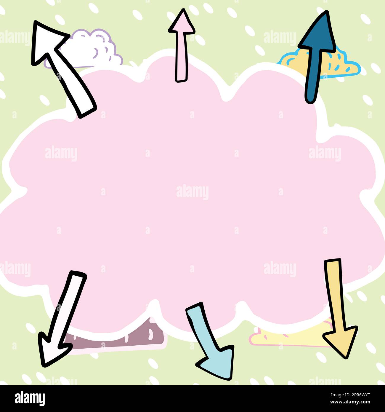 Important Messages Written In Shape Of Cloud With Arrows Around Stock ...