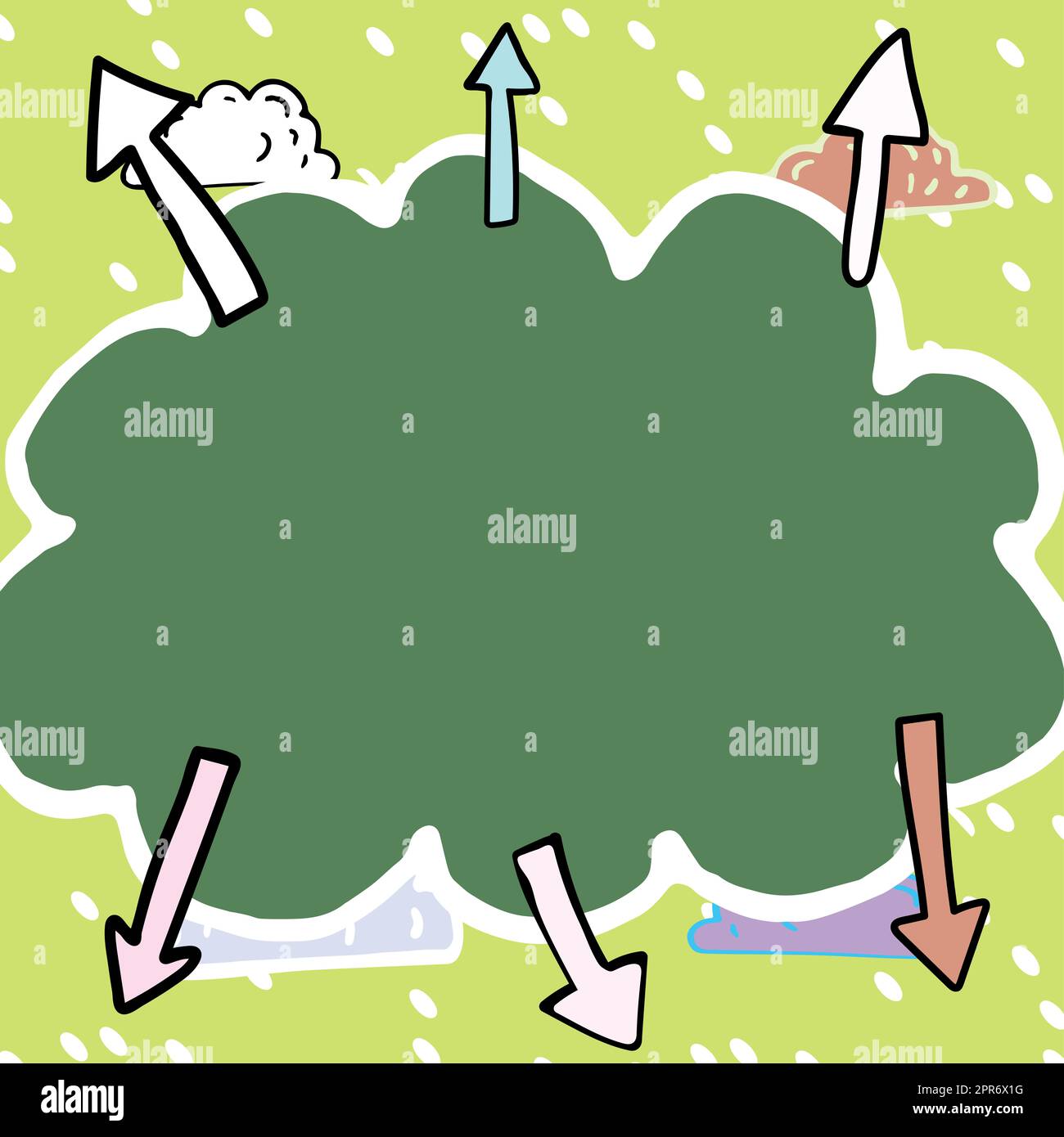 Important Messages Written In Shape Of Cloud With Arrows Around Stock ...