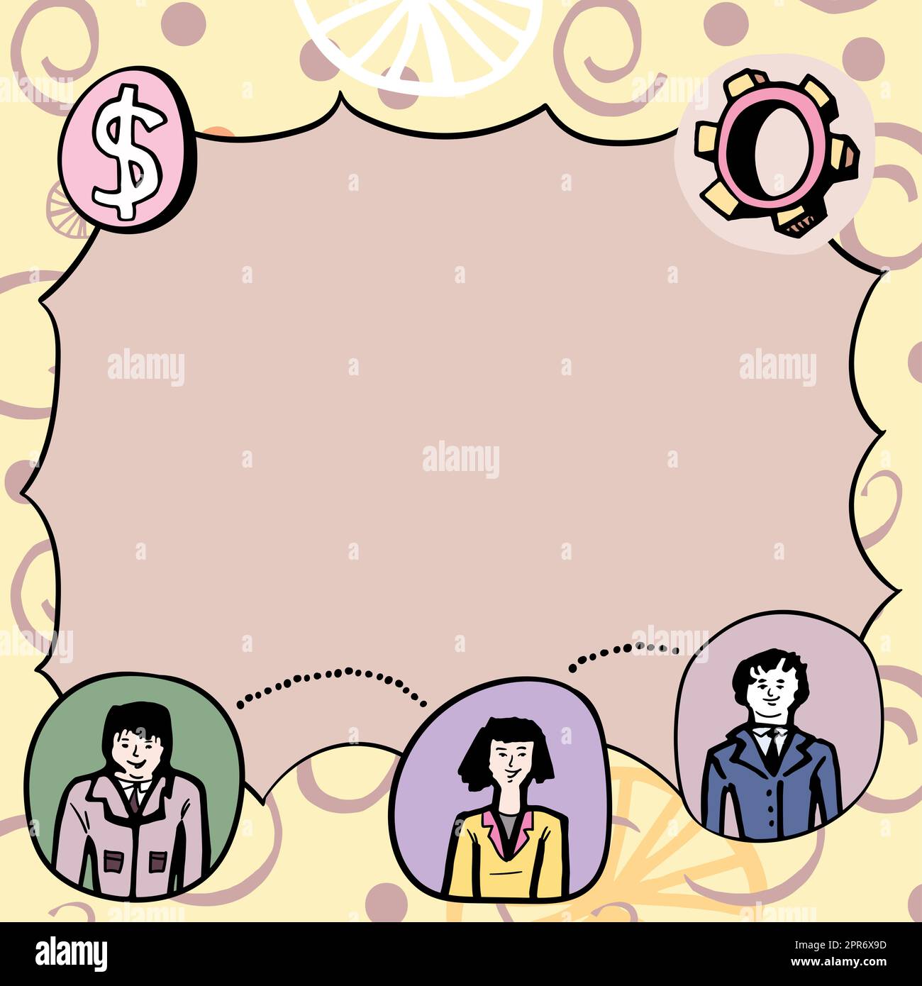 Three Business People Presenting Important Informations. Team Showing ...