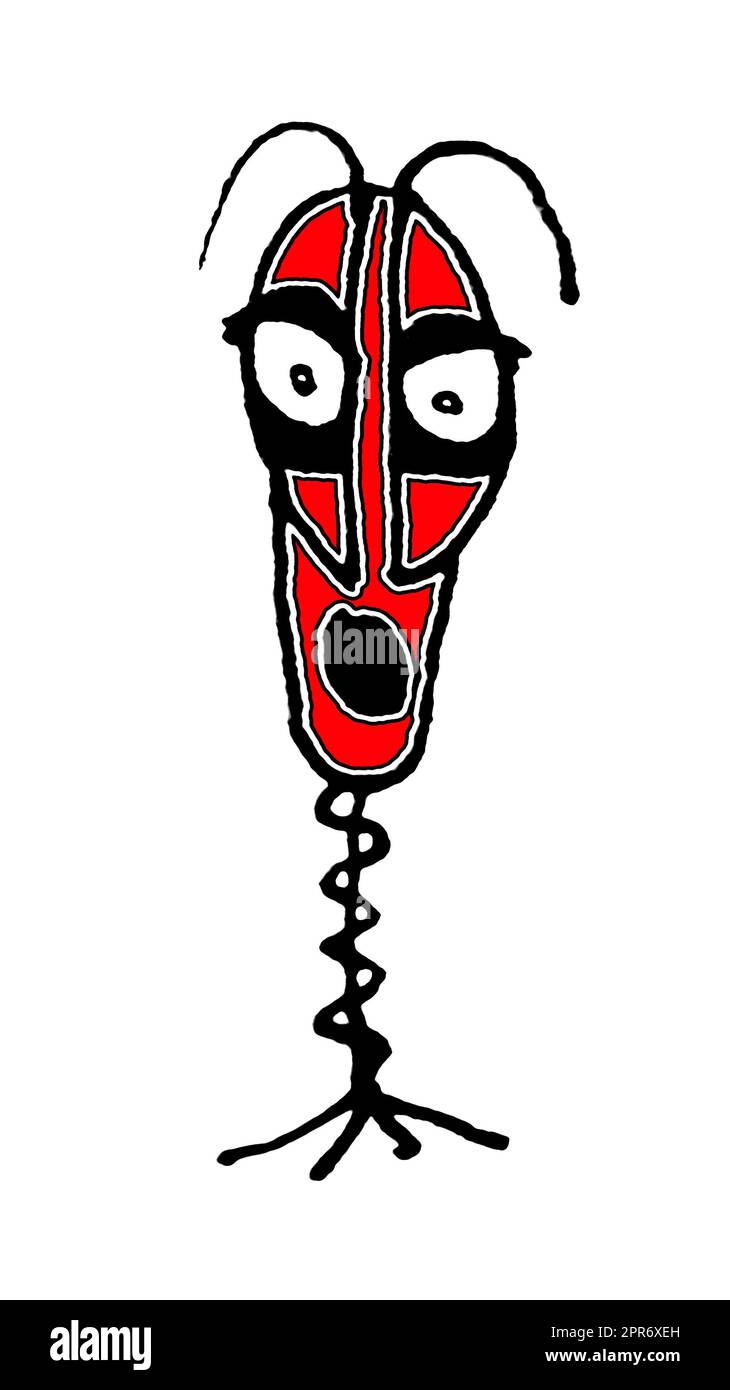 Hand draw pencil caricature funny Cut Out Stock Images & Pictures - Alamy