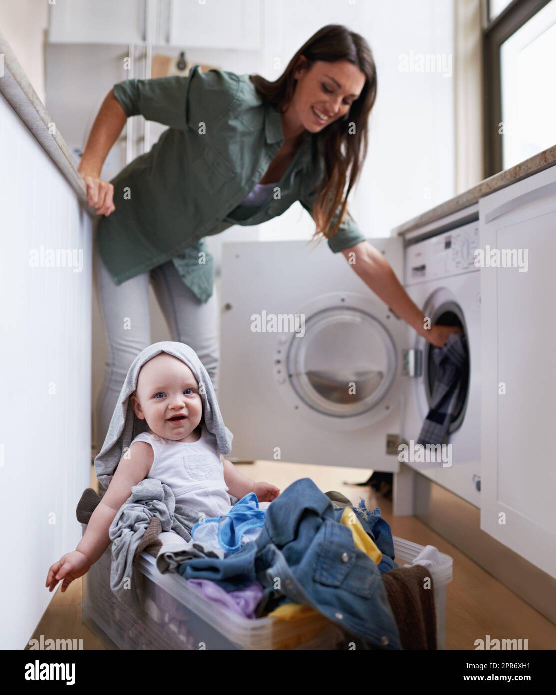Working Moms Doing Laundry