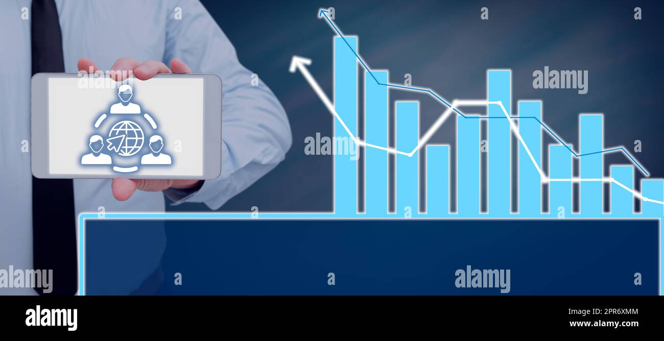 Business man holding charts graphs hi-res stock photography and images ...