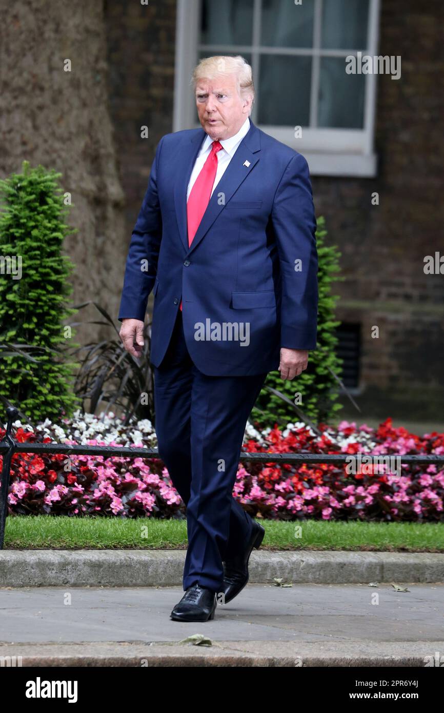 London, UK. 04th June, 2019. US President Donald Trump arrives at ...