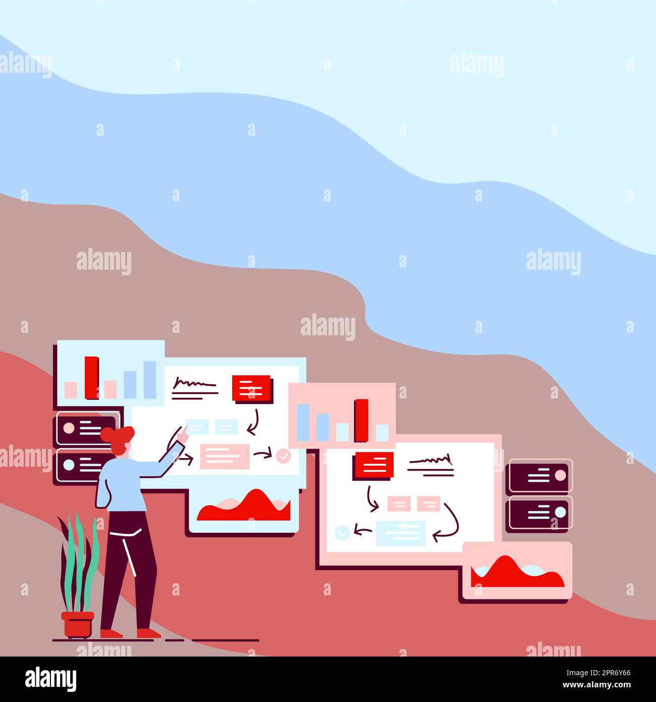 Important Message Presented On Board With Charts And Arrows Around ...