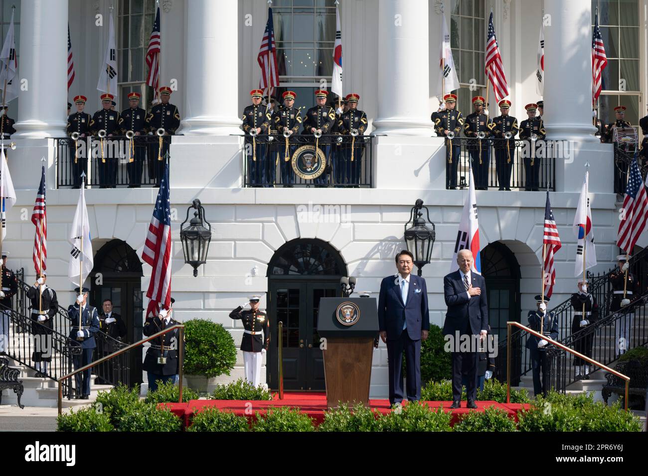 United States President Joe Biden and President Yoon Suk Yeol of the ...